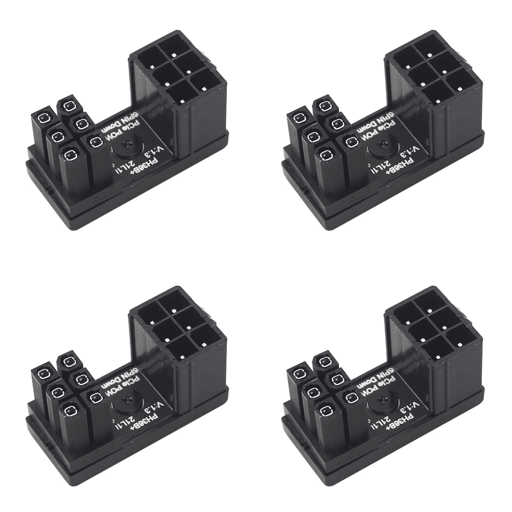 Conector de giro 8 pines GPU PCIe 6 pines para PC Tarjeta gráfica de ...