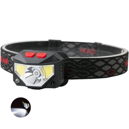 Built-in Battery XPG+COB Red and White Headlight Waterproof USB ...