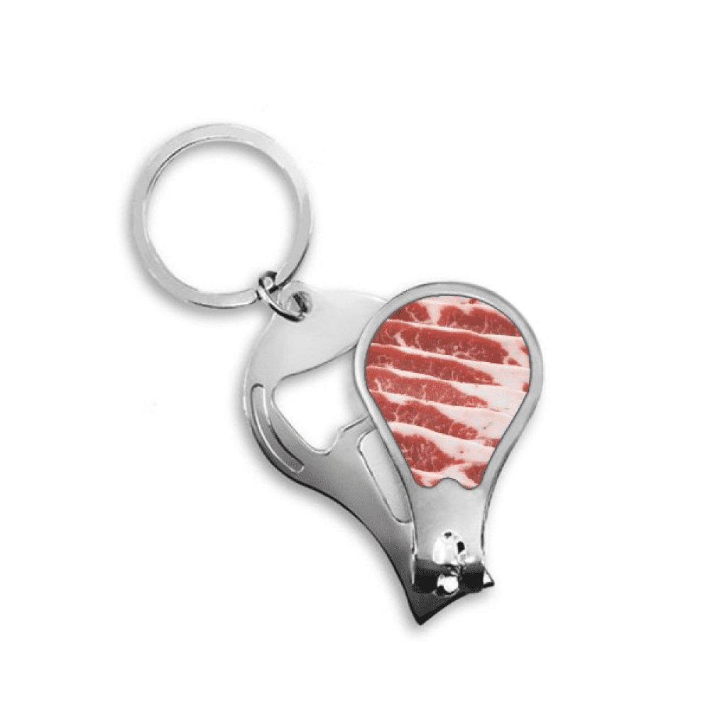 Pork Chops Meat Food Texture Fingernail Clipper Cutter Opener Key Chain ...