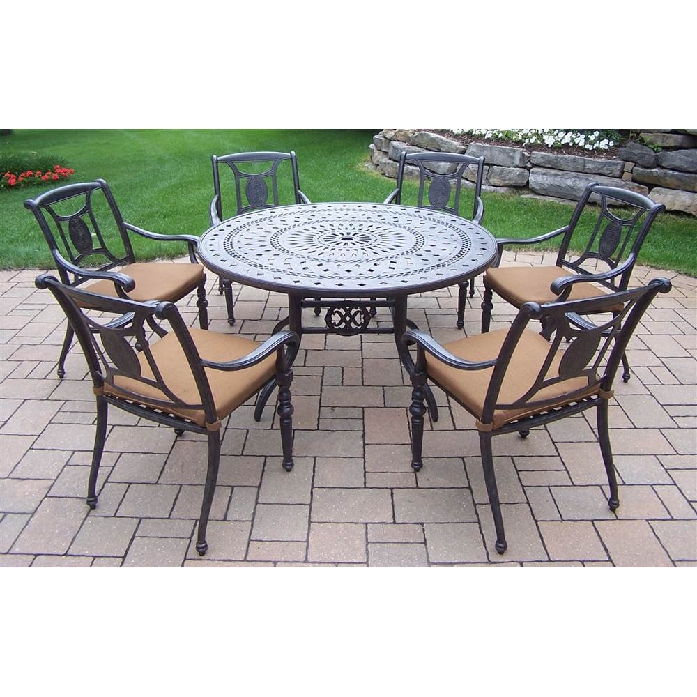 7-Pc Patio Round Dining Set - Walmart.com - Walmart.com