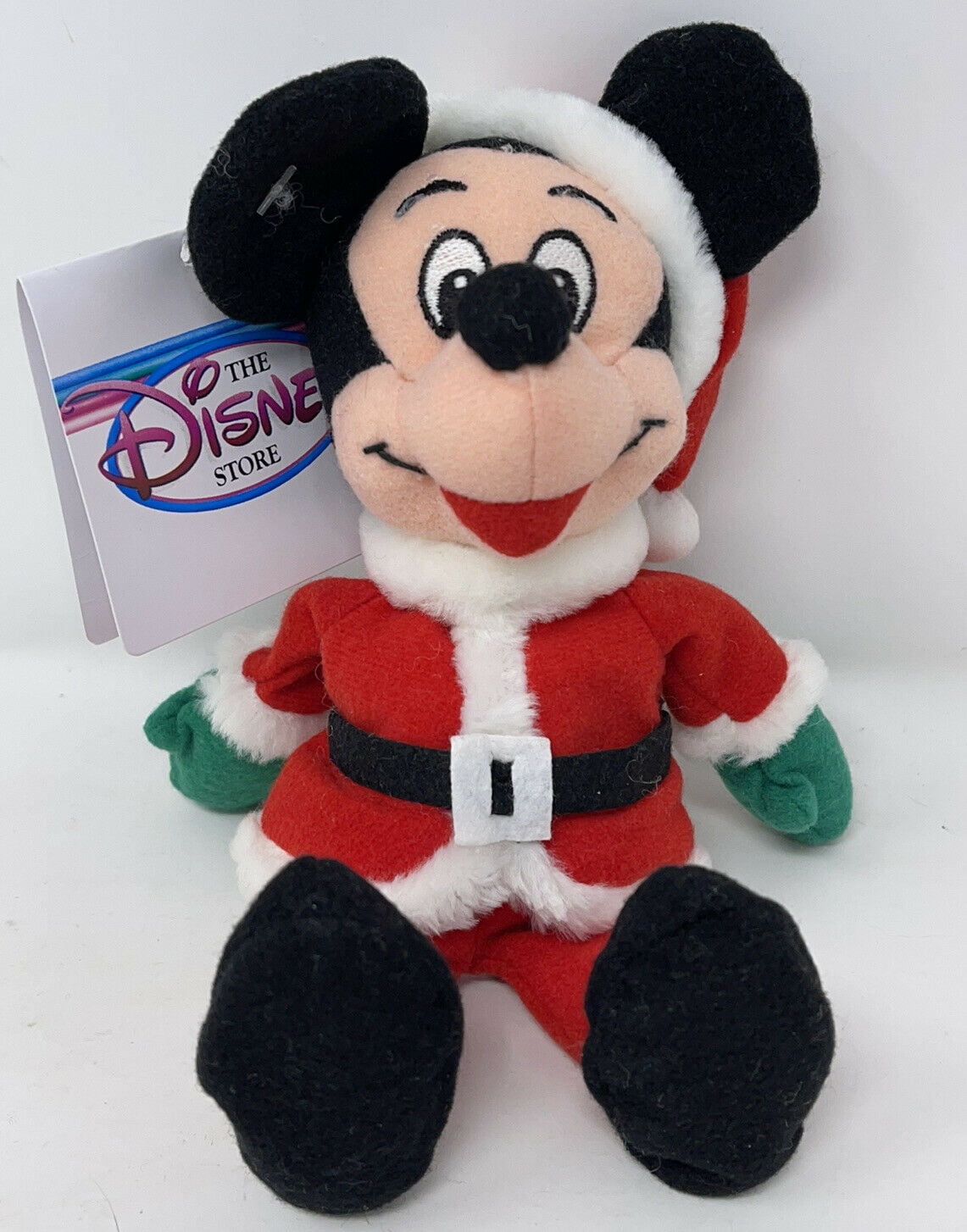Disney Store Mini Bean Santa Mickey Mouse 9" Plush Toy - Walmart.com