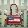 NLM001 NL GIRLS CARE Flag Handbags, Wallets, Patriotic Purses, Studded ...