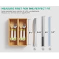 Bamboo Kitchen Drawer Organizer Boxes – Stackable Wood Silverware ...