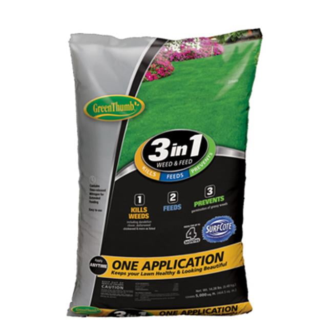 Knox Fertilizer 5000 Sq Ft Green Thumb Coverage 3 In 1 Fertilizer Weed And Feed And Crabgrass
