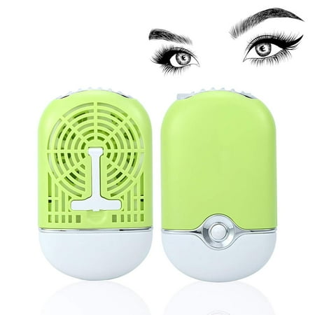 Portable Eyelash Blower Dryer Fan, USB Rechargeable Electric Cooling ...