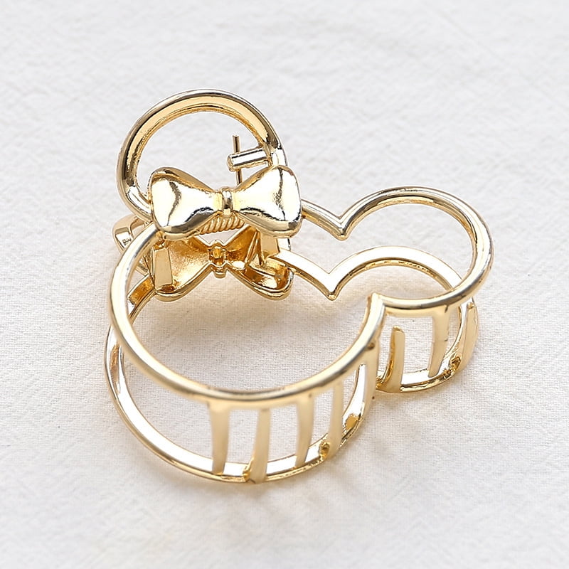 Hair Claws, Hair Clips Barrettes Cute Cartoon Gold French Design Hair ...