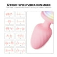 12 Vibrating Mode Anal Vibrator Wireless Remote Control Anal Butt Plug with Flashing Light Base ...