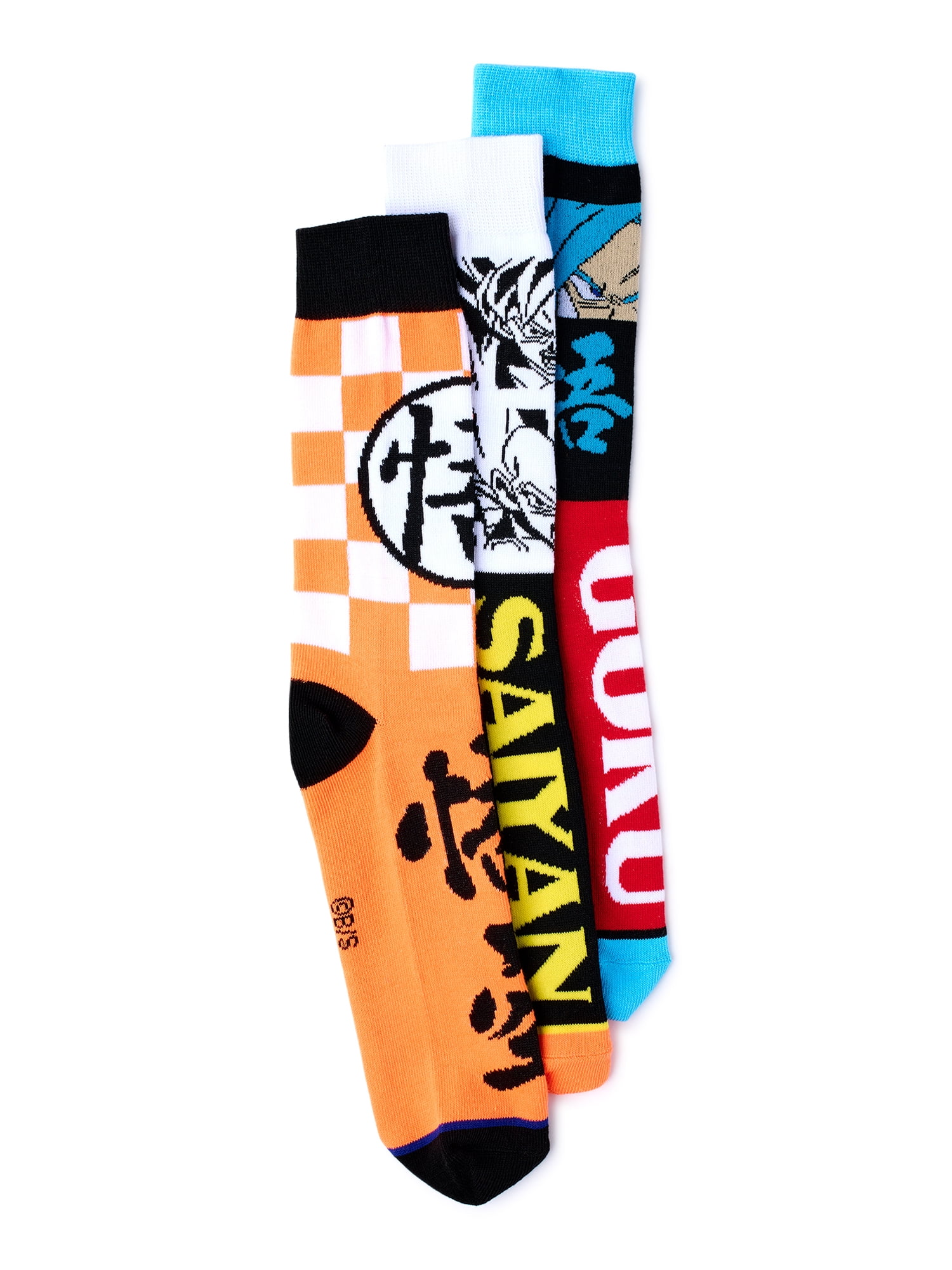 Dragon Ball Z Super Men's Crew Socks, 3-Pack Gift Box - Walmart.com
