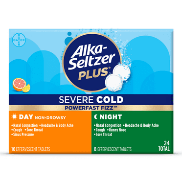 Alka-Seltzer Plus Powerfast Fizz Severe Cold & Flu Medicine, Citrus ...