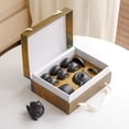 10-Pc Chinese Gongfu Tea Set, Ceramic Teapot & Cups, Gift Box, Office ...