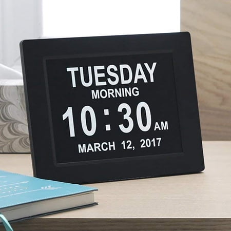 8 "Inch LCD Digital Clock Calendar LED Calendar Calendar Clock Date Day ...