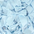 Blue Bows for Baby Shower 4.5" Pre-Tied Baby Blue Bows with Twist Ties ...