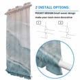 Beach Blue Door Curtains for Door Window, French Sidelight Front Back ...