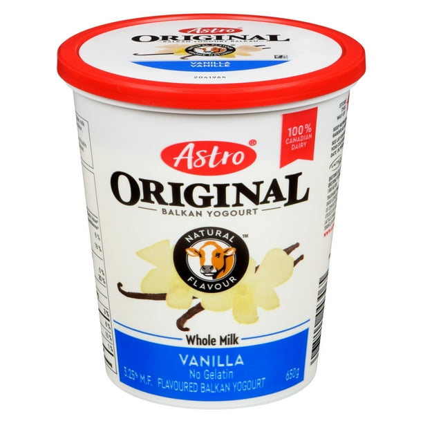 Astro Original Yogurt Vanilla 3.25%, Balkan Style, 650 g - Walmart.ca