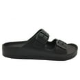 Women's Lightweight Comfort Slides, EVA Adjustable Double Buckle Flat ...