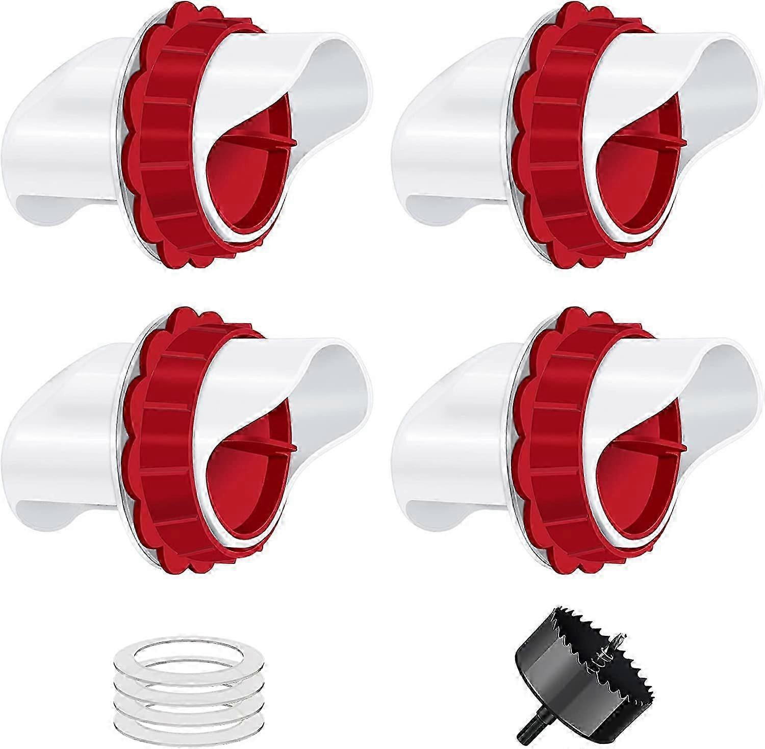 Chicken Feeder, Automatic Hen Feeder, 4 Ports DIY Poultry Feeder ...