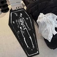 Coffin‑Shaped Skull Spider‑Web Monster Printed Non‑Slip Floor Mat ...