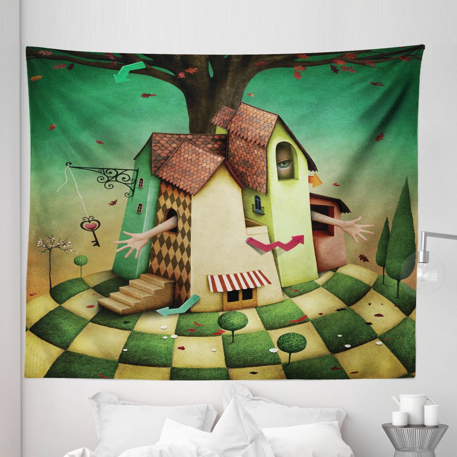 Mural Tapestry, Conceptual Illustration for Wonderland House with a ...