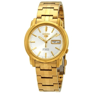 Seiko Men's 5 Automatic SNK366K Gold Stainless-Steel Automatic Dress ...