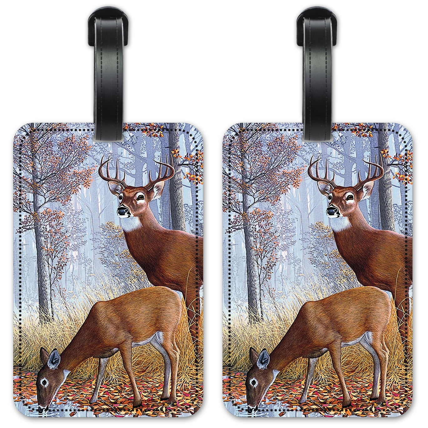Deer - Luggage ID Tags / Suitcase Identification Cards - Set of 2 ...