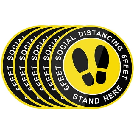 Social Distancing Floor Stickers, 30 Pack Social Distancing Floor ...