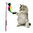 Cat Feather Mouse Stick Toy Kitten Playing Rods Pet Toys B1R2 ...