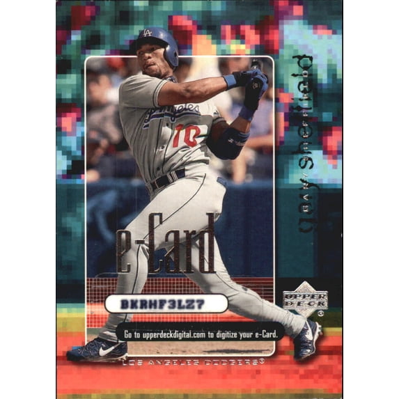 2001 Upper Deck e-Card #E10 Gary Sheffield MLB Baseball Trading Card ...