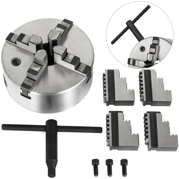 VEVOR Lathe Chuck K12-160 6 inch 4-Jaw,Mini Lathe Chuck Quality Cast ...