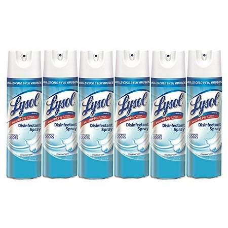 Lysol LYS 6 Disinfectant Spray, Crisp Linen, 114oz (6X19oz), CLEAR ...