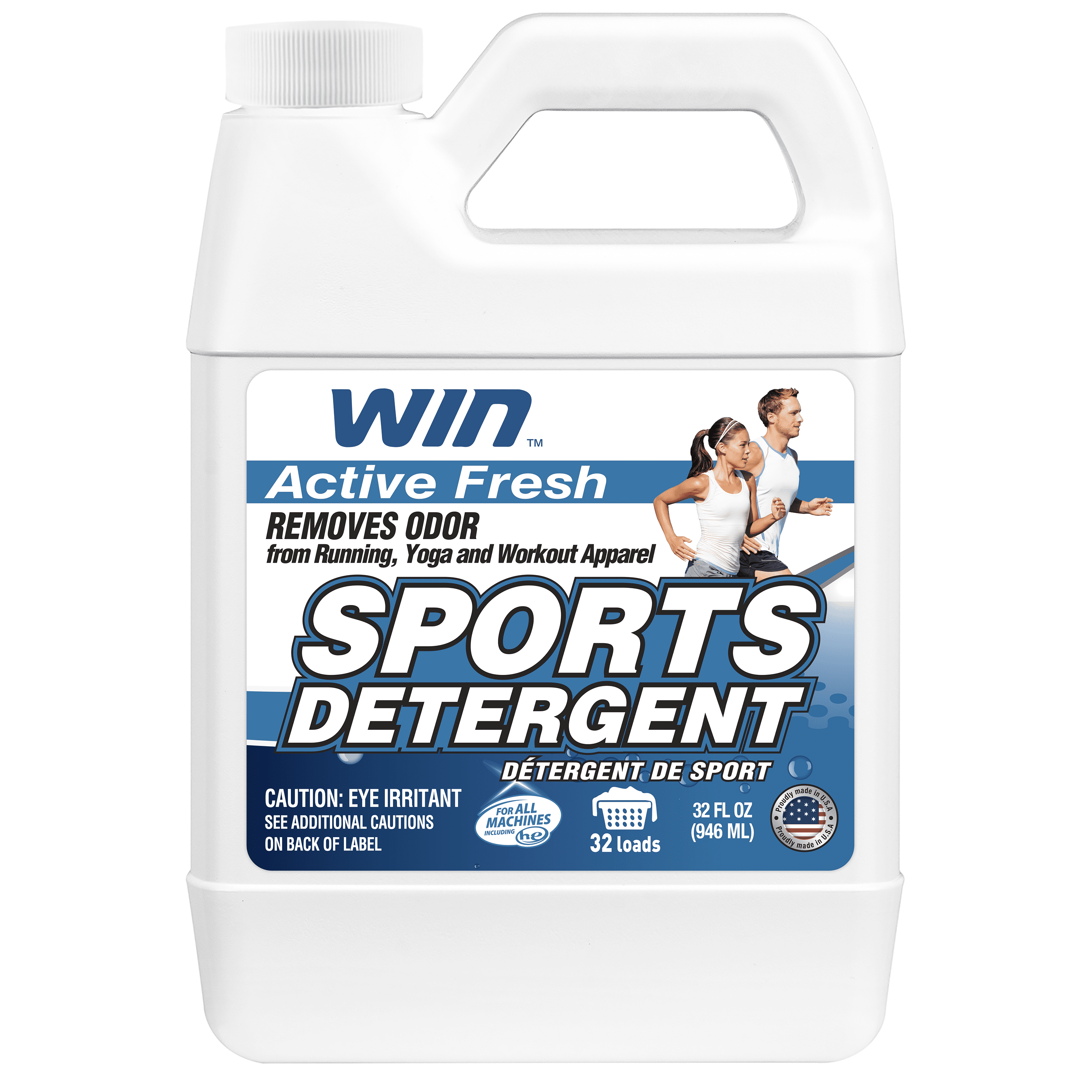 WIN Sports Laundry Detergent - Active Fresh (Blue) 32oz Bottle ...