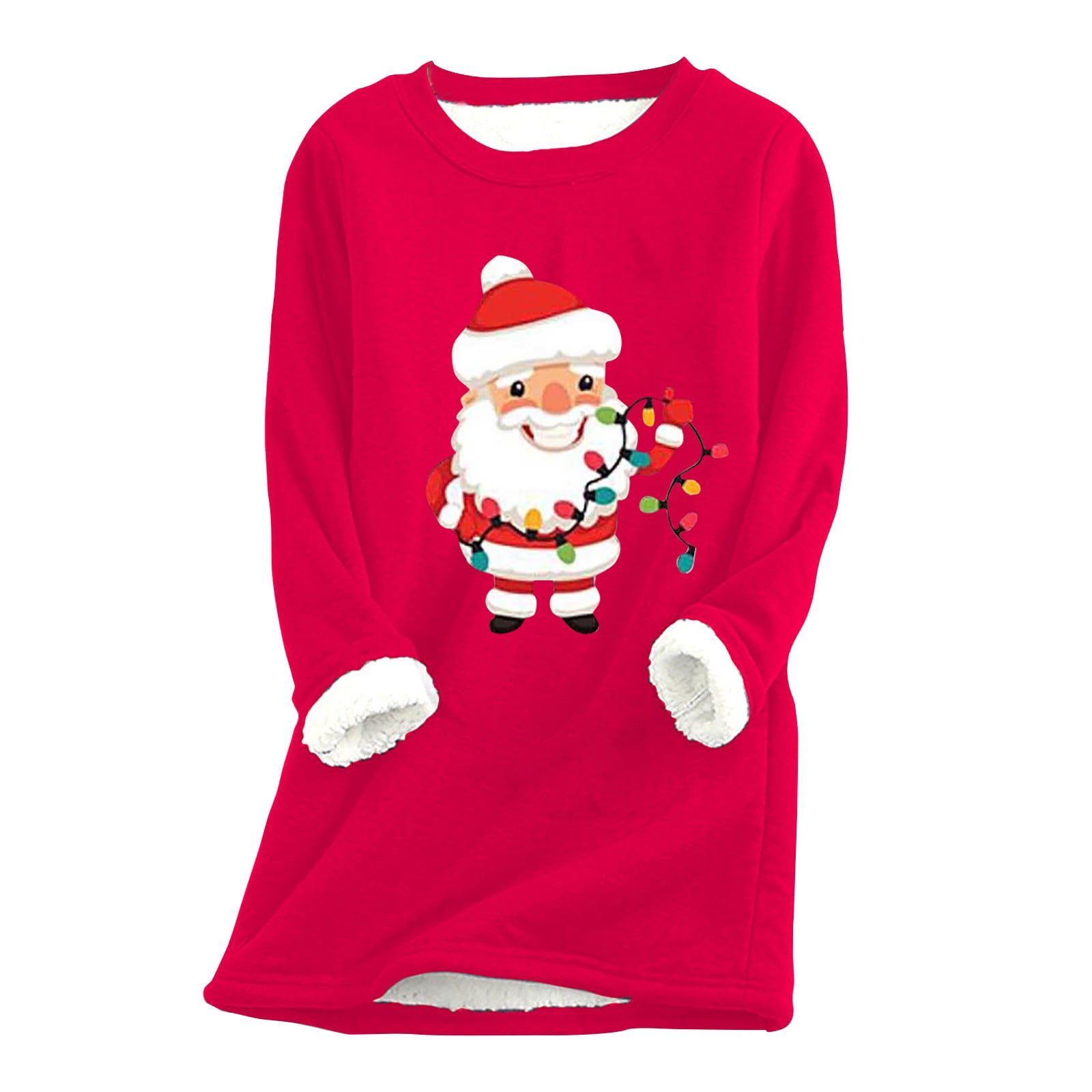 TYLBkk CLEARANCE Christmas Shirt Women Crewneck Sweatshirt Velvet Tops tylbkk-clearance-christmas-shirt-women-crewneck-sweatshirt-velvet-tops