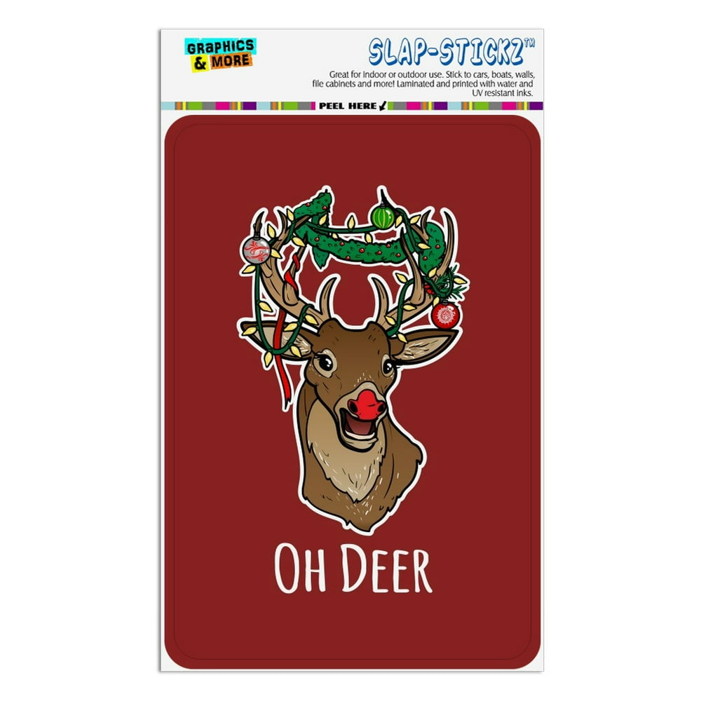 Oh Deer Dear Christmas Holidays Funny Home Business Office Sign ...