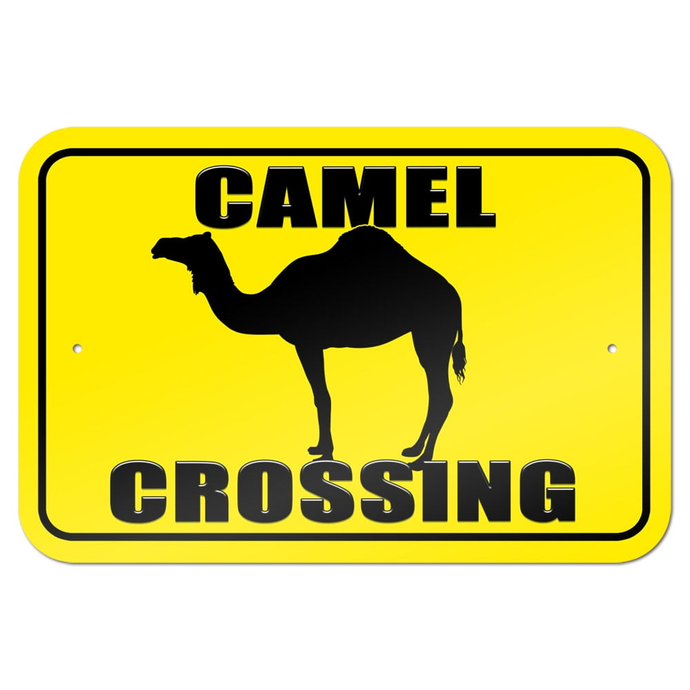 Camel Crossing 9" x 6" Metal Sign - Walmart.com