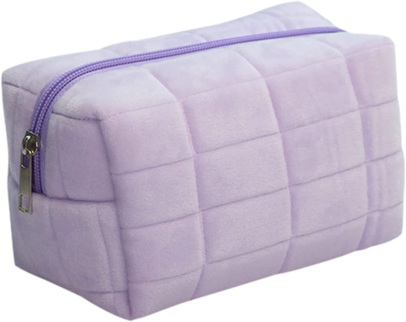 Plush Makeup Bag ,Soft Fuzzy Cosmetic Pouch Travel Toiletry Bag,Multi ...