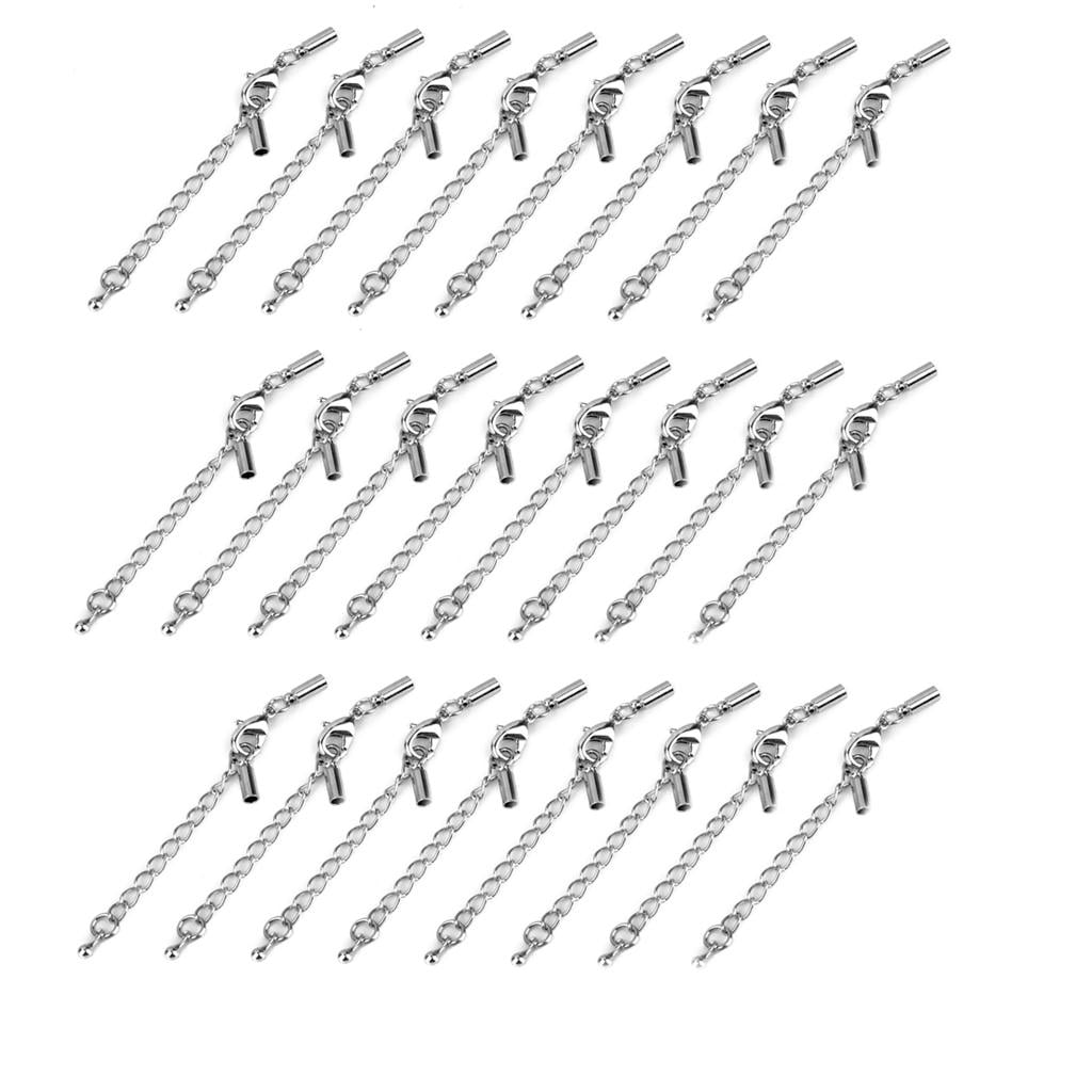 24 Pieces Clasp and Clip Ends Set with Extender Chain Jewelry Making ...