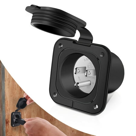 BeesClover 15 Amp Power Inlet Receptacle 15a 125v Waterproof Socket ...