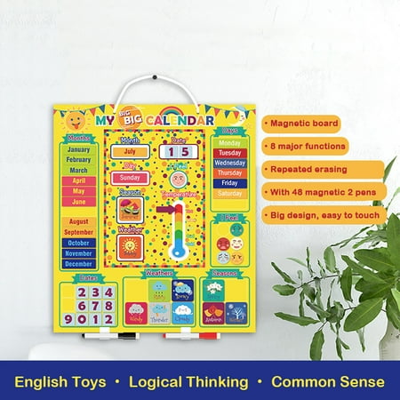 Kids Daily Magnetic Calendar Weather Seasons Dates Moods Emotions ...