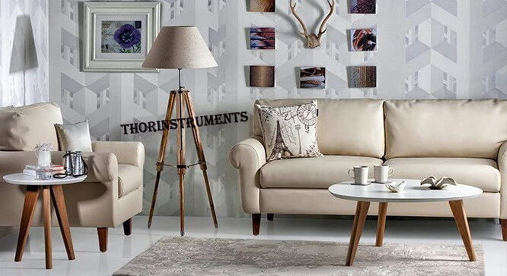 Thorinstruments Modren Timber Tripod Floor Lamp Stand Teak Wood Without ...