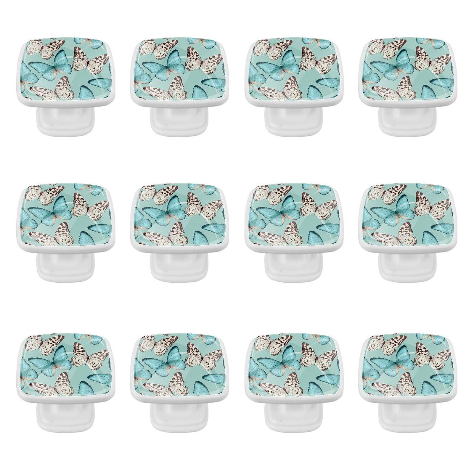 12 Pieces Drawer Pulls Handle Square Wardrobe Cabinet Colorful ...