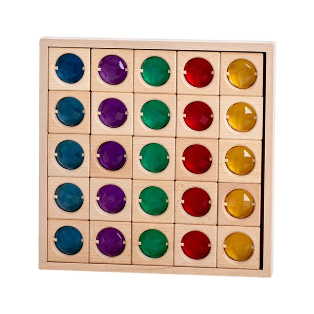 Wooden Rainbow Game Nesting Stacker Mching 25 Pieces - Walmart.ca