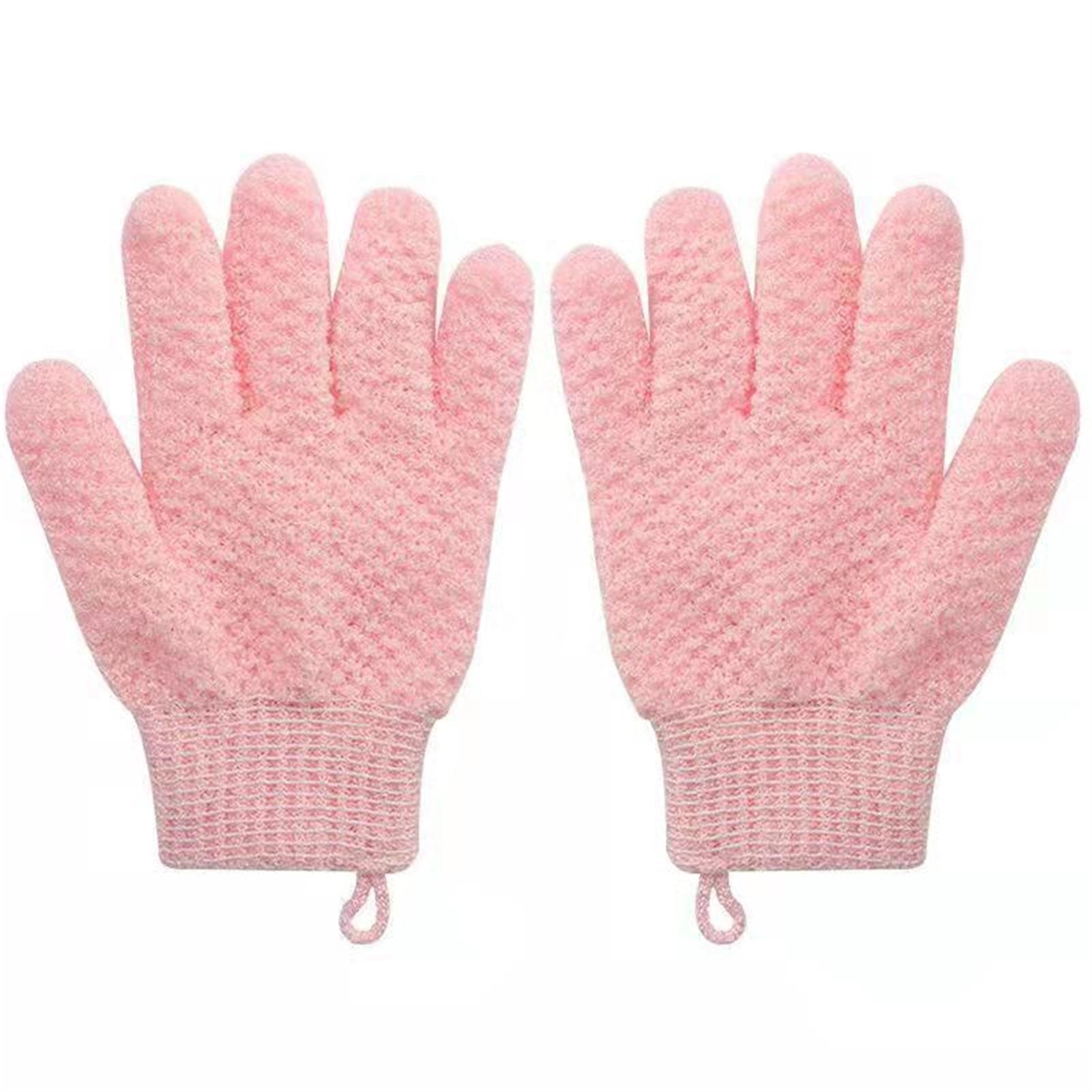 Farfi 1Pair Bath Gloves Hook Design Convenient Foams Easily Remove Dead ...