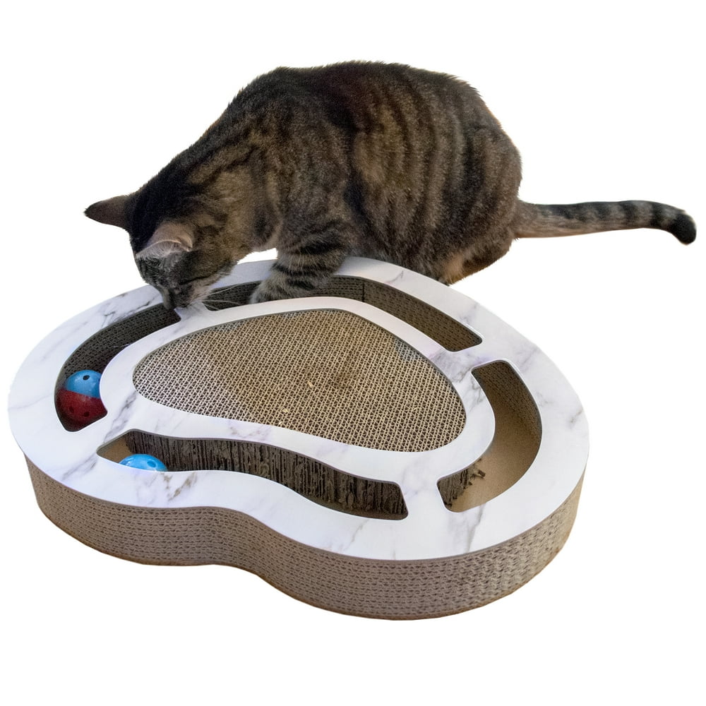FurHaven Pet Cat Scratcher | Heart-Shaped Corrugated Cat Scratcher Busy ...