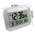 Black LCD Wall Sticker Multifunctional Alarm Clock With Temperature ...