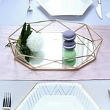 Balsa Circle 14x9 Inch Gold Mirrored Metal Geometric Decorative Serving ...