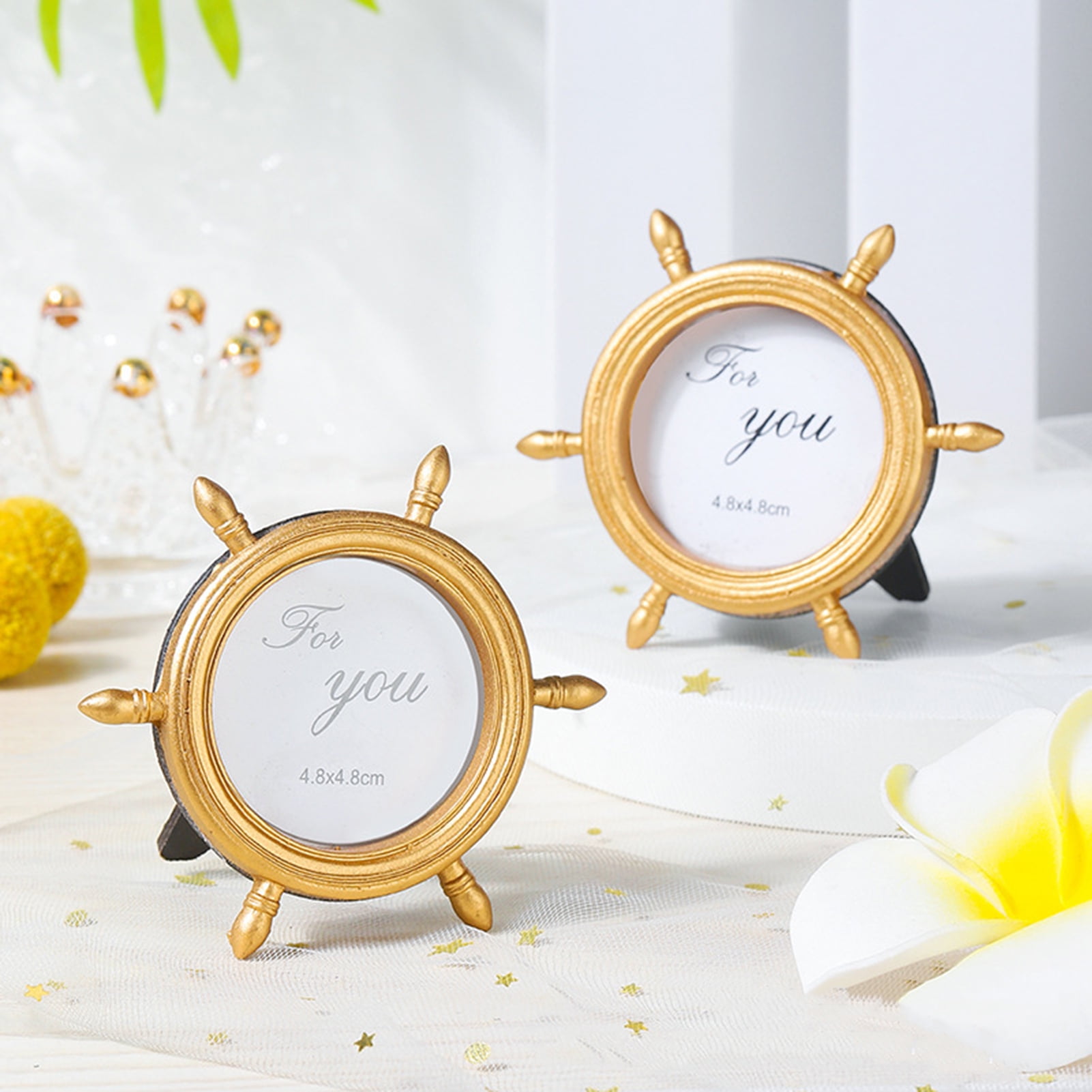 DIY Handmade Round Ship Wheel Picture Frames - 4Pcs - Resin Photo ...