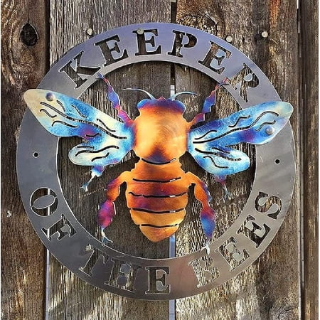 Bee Keeper Outdoor Metal Garden Decor, Metal Bee Wall Decor Bee Farm ...