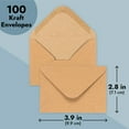 100 Pack Small Kraft Paper A1 Envelopes for 3x5 inches Cards ...