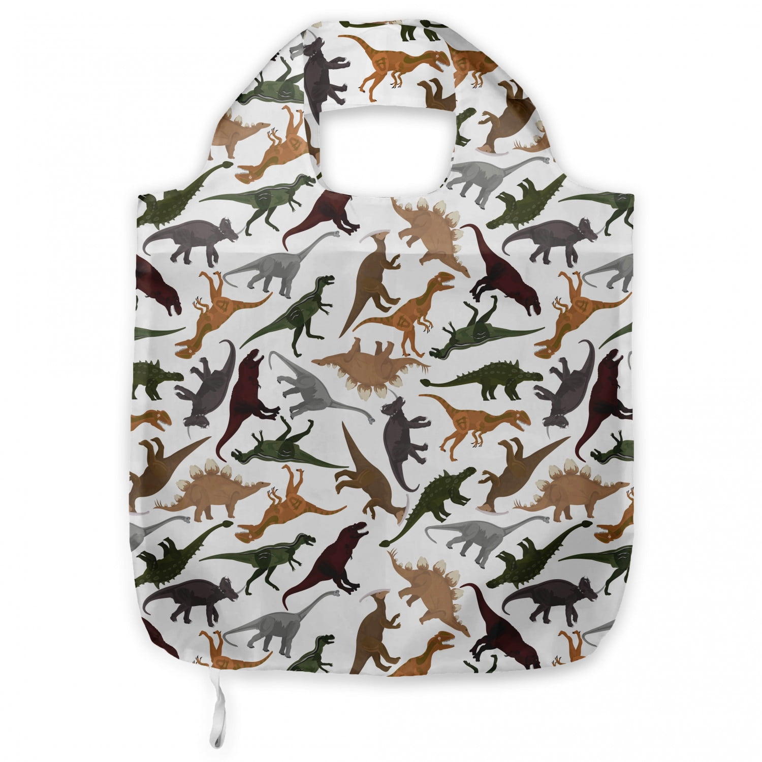 Jurassic Portable Fabric Shopping Bag, Pattern Dinosaurs Enormous ...