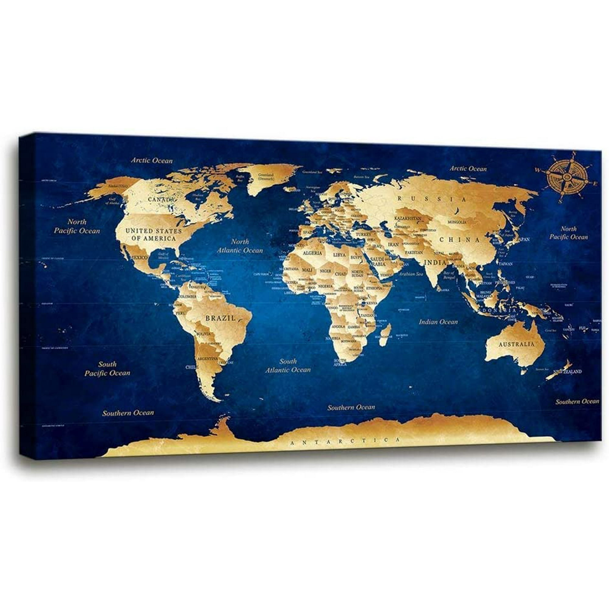 Large Wall Framed Maps