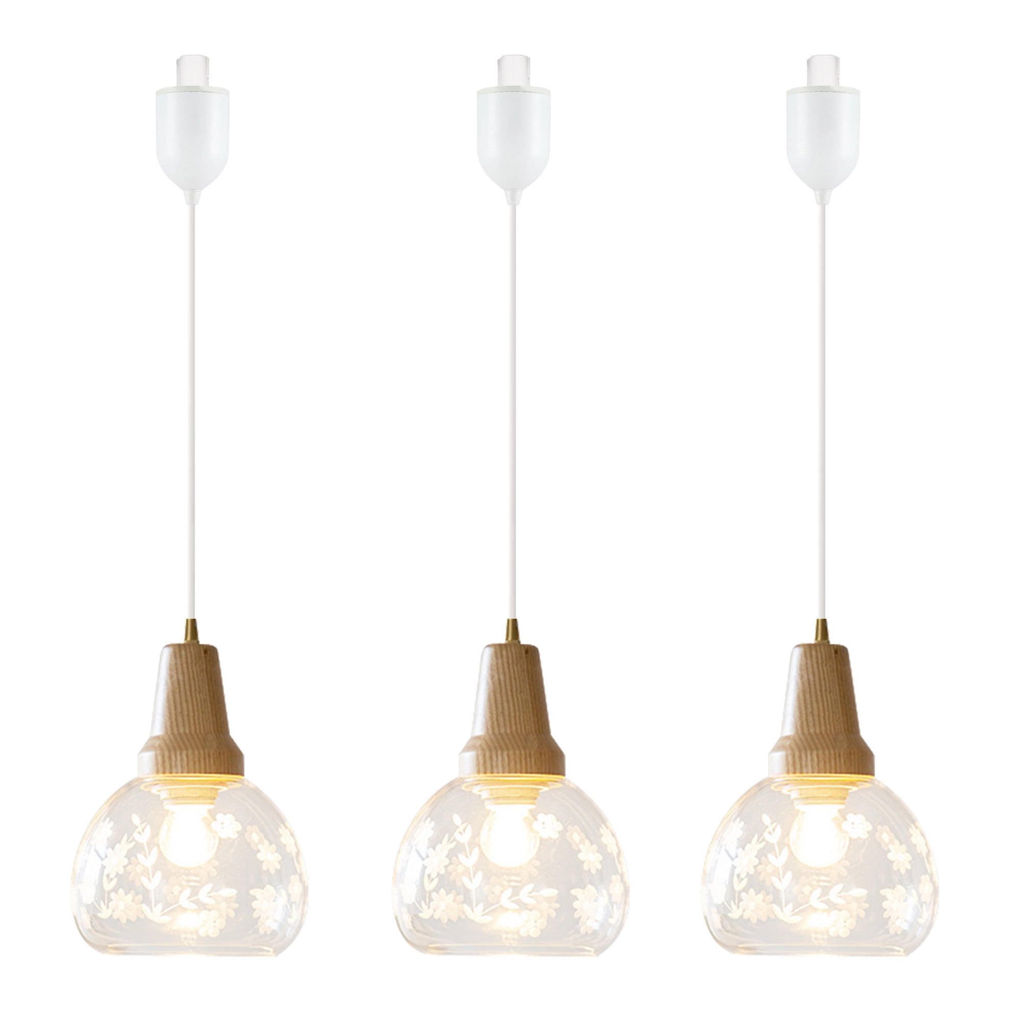 Kiven H-Type Track Lighting, 3-Light Modern Halo Track Pendant Light ...